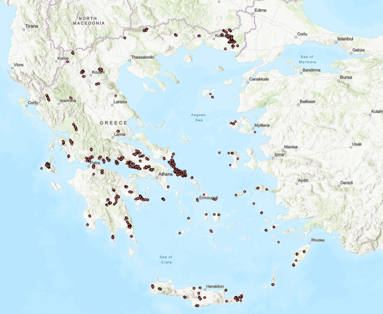Ο χάρτης με όλα τα αιολικά πάρκα και τις ανεμογεννήτριες της Ελλάδας ...