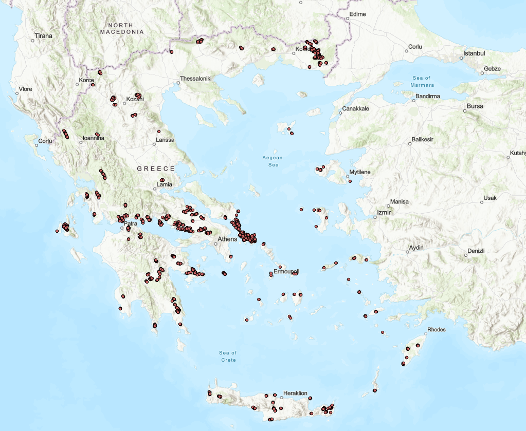 Ο χάρτης με όλα τα αιολικά πάρκα και τις ανεμογεννήτριες της Ελλάδας ...