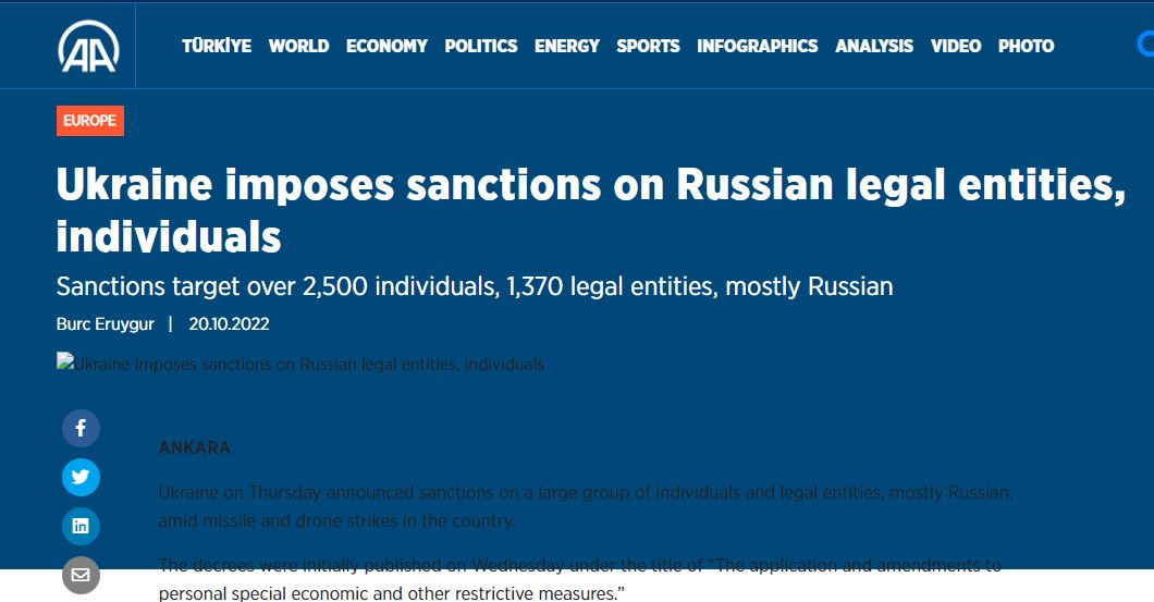 Ukraine: Imposition of sanctions against 2,500 individuals cited as ...